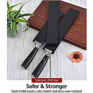 Knife Sheath, Chef Knife Edge Guard, Universal Kitchen Knife Blade Covers, BPA-Free Knife Case, Abrasion Resistant Felt Lined Knife Cover Sleeves Knife Protectors