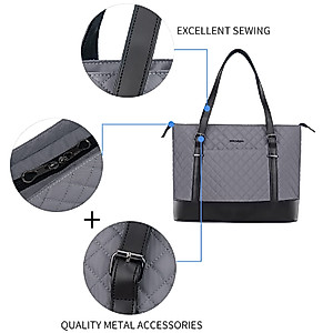 KROSER Laptop Tote Bag for Women, Purse Teacher Bag 15.6 Inch Laptop Bag Computer Work Briefcase Handbag Shoulder Bag