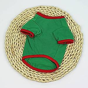 prettDliJUN Dog Christmas Printed T-Shirt, Two Legs Style Xmas Printed Small Pet Costume for 4 Seasons,XL