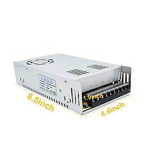inShareplus 12V 33A 400W, DC Universal Regulated Switching Power Supply, Converter AC 100-240V to DC 12 Volt LED Driver, Transformer, Adapter for LED Strip Light, 3D Printer, Radio, Computer Project