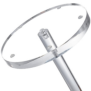 MyGift Modern Clear Premium Acrylic Standing Paper Towel Roll Upright Holder, Minimalist Transparent Countertop Disposable Kitchen Towels Dispenser Stand