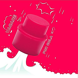 HELYZQ Fizz Keeper! Safe and Durable, Bottle Pump Caps,Bottle Stopper, Pump Bottle Dispenser Cap, Like A Wine Bottle Stopper,Drink Cap,Bottle Cap,Fizzy Sealer,Vacuum Soda Cap, Rose Red, 4.5 x 5 cm