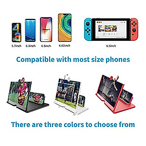 Phone Screen Magnifier 18 Inch 3D Hd Screen Magnifier for Cell Phone,Portable Phone Screen Amplifier Enlarger for Movies Videos Gaming for All Smartphones