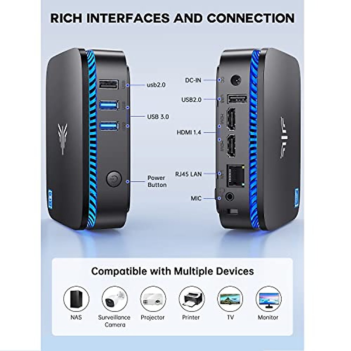 Mini PC,Intel 11th Gen N5105(up to 2.9GHz) Mini Desktop Computers,Windows 11 Pro Pre-Installed,8GB RAM/256GB M.2 SSD Mini Computer Tower Support 4K UHD,Dual Wi-Fi,BT 4.2 for Home Office School