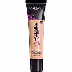 L’Oréal Paris Infallible Total Cover Foundation, Natural Beige, 1 fl; oz.