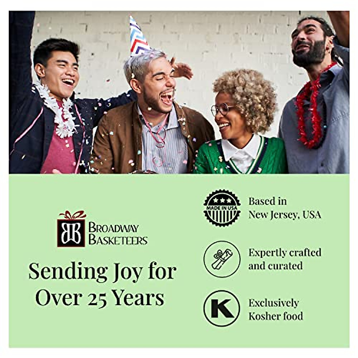 Broadway Basketeers Gourmet Chocolate Food Gift Basket Tower for Birthdays – Curated Snack Box, Sweet and Savory Treats for Parties, Best Wishes, Birthday Presents for Women, Men, Mom, Dad, Her, Him, Families