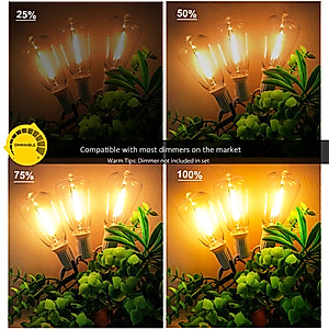 DAMAING Outdoor String Lights 50FT Waterproof,LED Patio Lights Dimmable with 27 Bright Shatterproof Retro Bulbs,Vintage Edison String Hanging Lights for Outside Bistro,Backyard,Balcony,White Cable