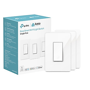 Kasa Smart Light Switch HS200P3, Single Pole, Needs Neutral Wire, 2.4GHz Wi-Fi Light Switch Works with Alexa and Google Home, UL Certified, No Hub Required, 3 Count -Pack of 1 , White