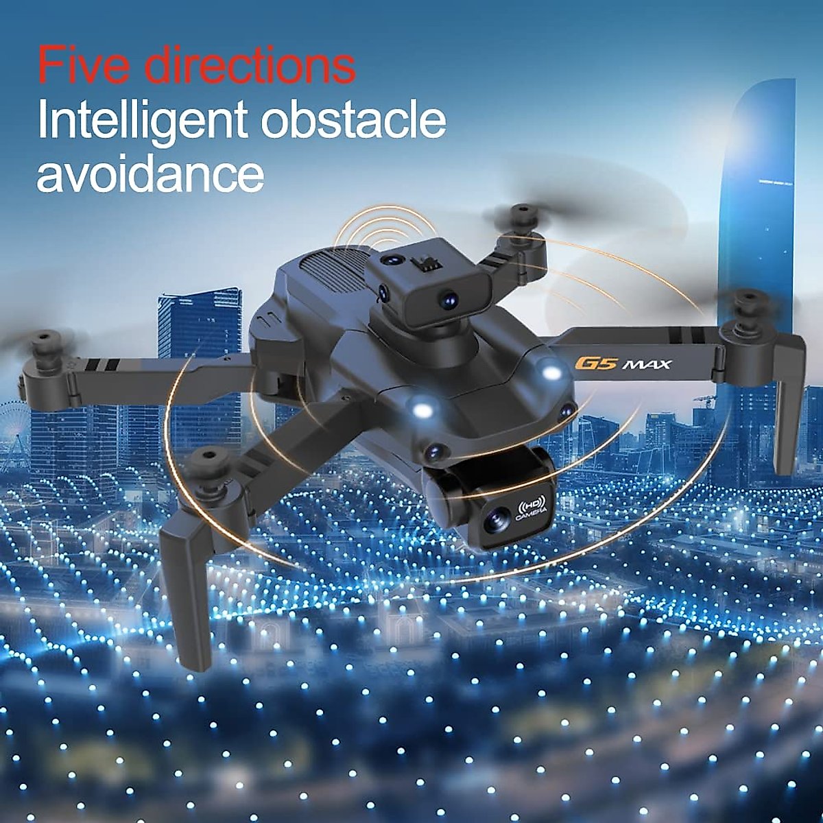 Geniboom Drone for Adults Obstacle Avoidance Video Small Foldable Aerial Drones for Kids 8-12 with Camera Hobby RC Quadcopter Drine Headless Mode One Key Take Off/Land