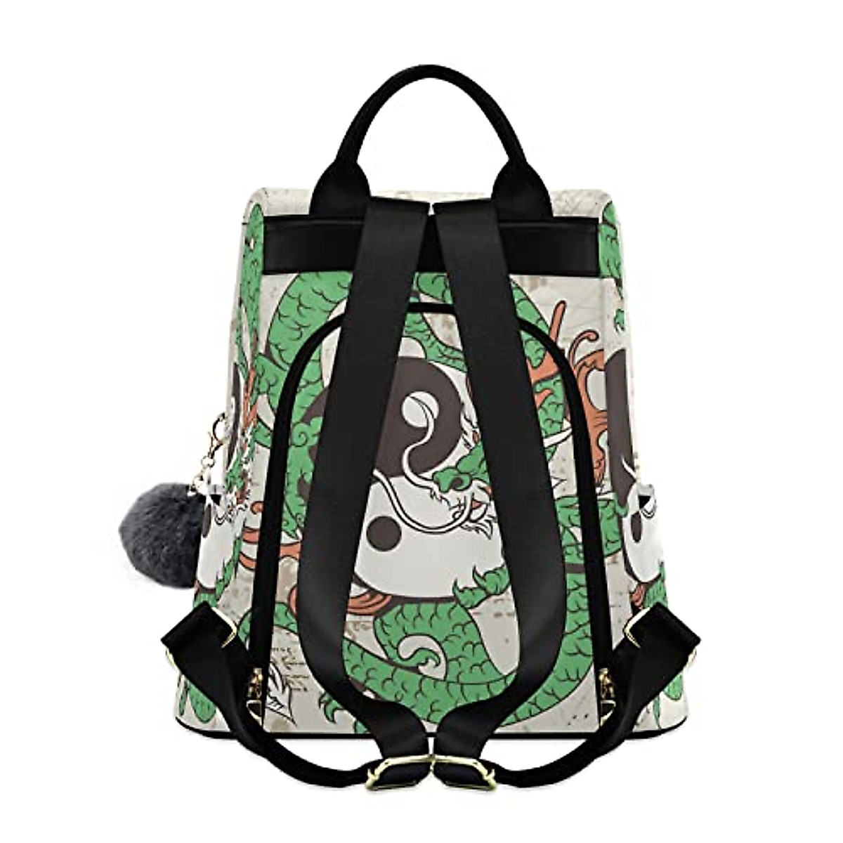 Backpack Purse for Women Fashion Chinese Dragon Travel Anti-theft Daypack College Casual Shoulder Bag Medium Size