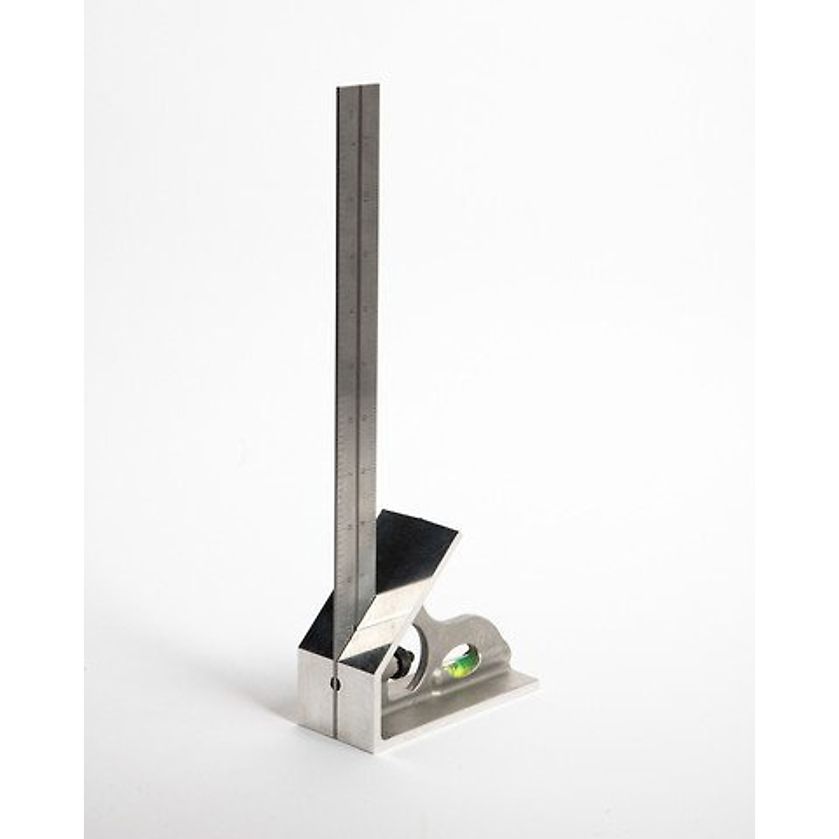 LaSquare 12” SAE Machinist Combination Square, Saddle Square, Stainless Steel Blade with 1/64", 1/32", 1/16" and 1/8" Markings, Hardened Aluminum Head LAS 12SS-12"