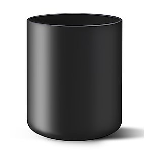LATCHHOOK Matte Black Utensil Holder for Kitchen Counter, Ceramic Kitchen Utensils Holder for Countertop Easy to Clean, High 6.4” Modern Cooking Spatula Holder Crock for Home decor 4.5×6.4 In