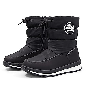 K KomForme Kids Snow Boots for Boys Girls Toddler Winter Outdoor Boots Waterproof with Fur Lined (Toddler/Little Kid/Big Kid)