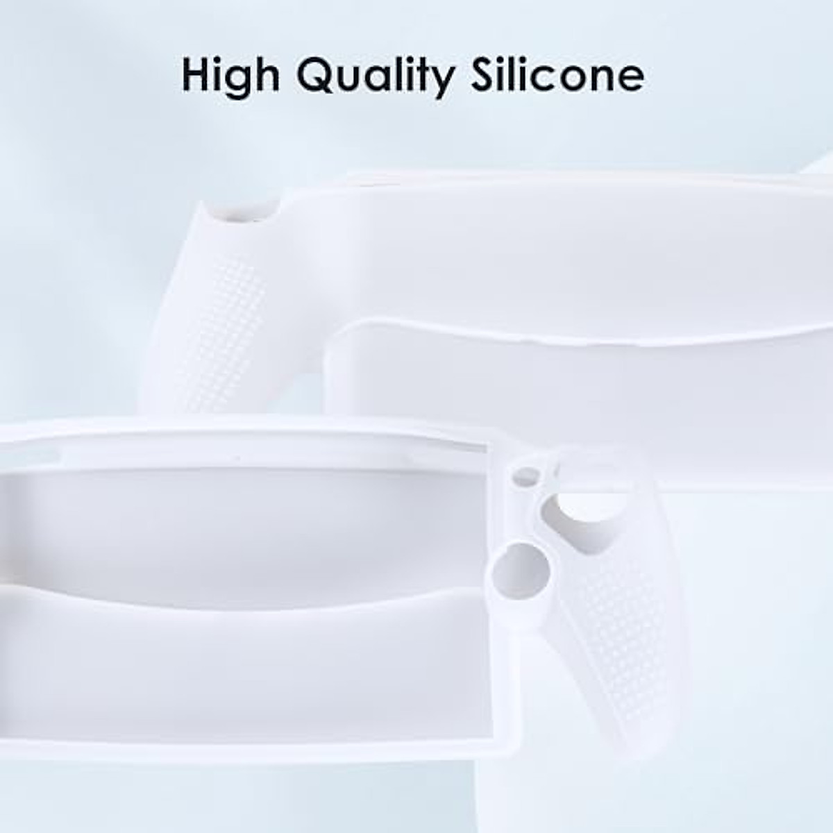 Qoosea for Sony PlayStation Portal Case Silicone Shock-Absorption Anti-Fingerprint Scratch Resistant Cover Case for PlayStation Portal - White