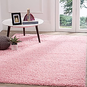 SAFAVIEH Athens Shag Collection 9' x 12' White SGA119B Non-Shedding Living Room Bedroom Dining Room Entryway Plush 1.5-inch Thick Area Rug