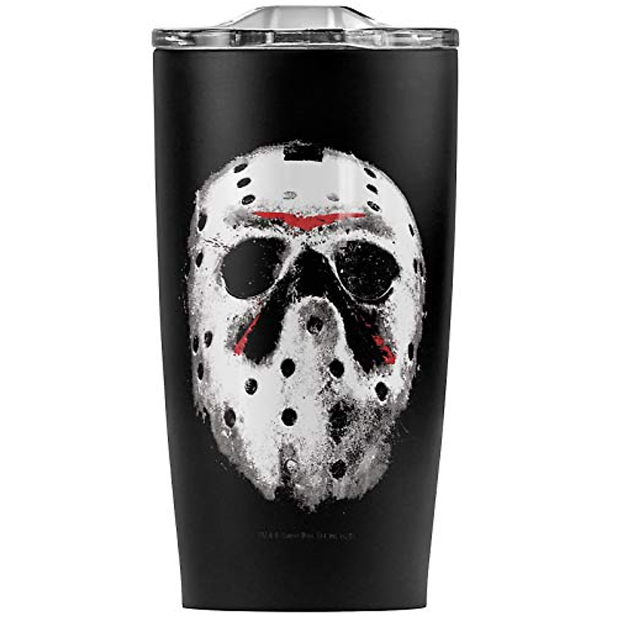 Logovision Friday The 13Th Jason Mask Stainless Steel Tumbler 20 oz Coffee Travel Mug/Cup, Vacuum Insulated & Double Wall with Leakproof Sliding Lid | Great for Hot Drinks and Cold Beverages