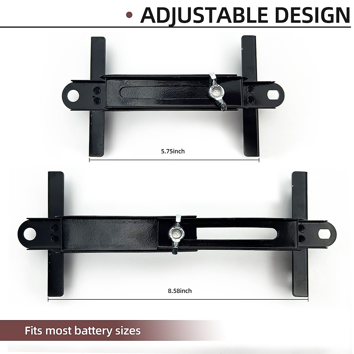 Adjustable Battery Hold Down, Battery Hold Down Bracket, Universal Battery Crossbar with L Bolt, Car Crossbar Battery Fixing Holder, Battery Tie Down Kit for Car SUV (Bolt Length 27cm/10.63inches)