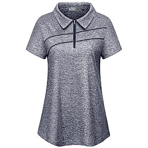 MISS FORTUNE Yoga Clothes for Women, Soft Moisture Wicking Golf Polo Shirts