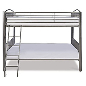Powell Heavy Metal Bunk Bed, Full Over Full, Pewter