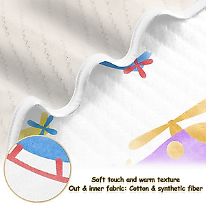 MCHIVER Watercolor Cute Helicopter Baby Blankets for Girls Boys Receiving Blankets Girl Toddler Blanket Swaddle Blankets Baby Receiving Blankets for Crib Infant Unisex Girl Newborn