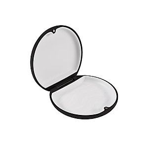Annhua Retainer Case Mouthguard Case Denture Case with Magnetic Closure, Retainer Holder Denture Holder Container with Silicone Textured Liner - Black