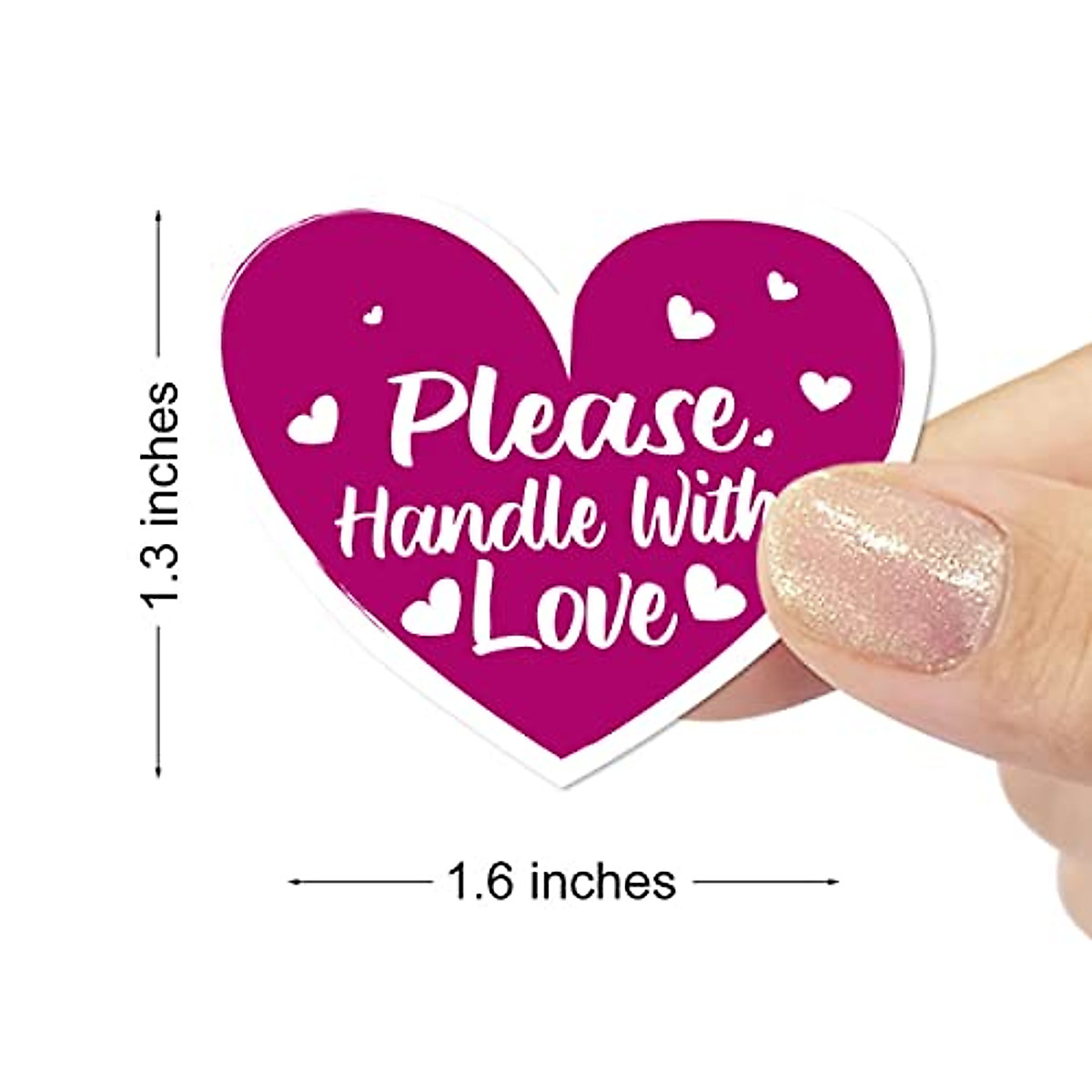 Please Handle with Love Stickers,Thank You Stickers,Handmade Stickers,Small Shop Stickers,Envelopes Stickers for Small Business, Online Retailers,Handmade Goods,500 Labels Per Roll
