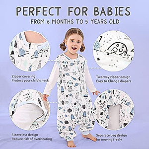 Toddler Sleep Sack, Sleep Sack 2t-3t, Light Weighted Sleep Sack Baby Wearable Blanket, Toddler Baby Sleep Sacks with Feet, Sleeveless Soft Toddler Sleeping Sack