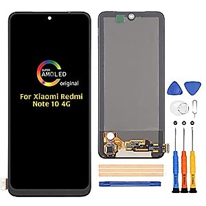 A-MIND for Xiaomi Redmi Note 10 4G/10s 4G Screen Replacement AMOLED M2101K7AI,M2101K7AG LCD Display 6.43 inch Touch Digitizer Full Assembly Repair Kits with Tools(Not for 5G)