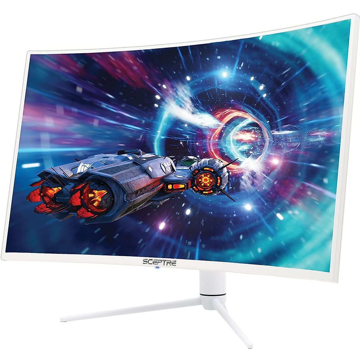 Sceptre Curved 40" Class 16:9 QHD 2560x1440 Gaming Display DisplayPort up to 165Hz AMD FreeSync Premium HDR400, 1ms MPRT 3000R Height Adjustable Nebula Series White (C408B-QWN168W)