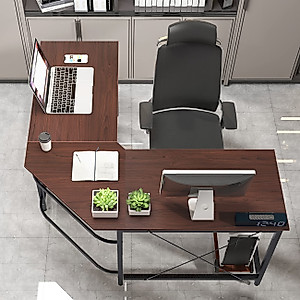 L Shaped Desk, Large L Shaped Computer Desk Office Desk, 59+59 inch L Shaped Gaming Desk with CPU Stand, Sturdy Corner Gaming Desk Writing Desk L Shaped Workstation Desks for Home Office Corner