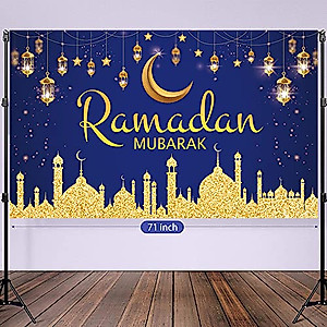 Ramadan Mubarak Decorations Ramadan Mubarak Backdrop Banner Fabric Ramadan Kareem Sign Background for Muslim Ramadan Party Decorations