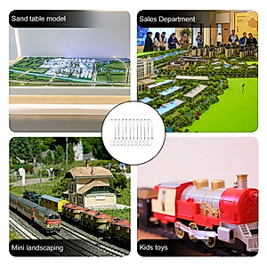 10PCS Model Railway Train Lamp Post 1: 150 Scale Street Lights T N Scale LEDs Light 3V Train Scenery Miniature Accessories