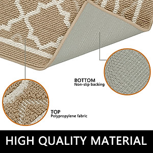 CHICHIC Khaki Indoors Doormat 31.5'' x 20'' Inch Welcome Mat Front Back Indoors Door Mats for Home Entrance Entry Way Entry Rugs Floor Mat Machines Washable Rugs Inside Non Slip Outdoors Rugs