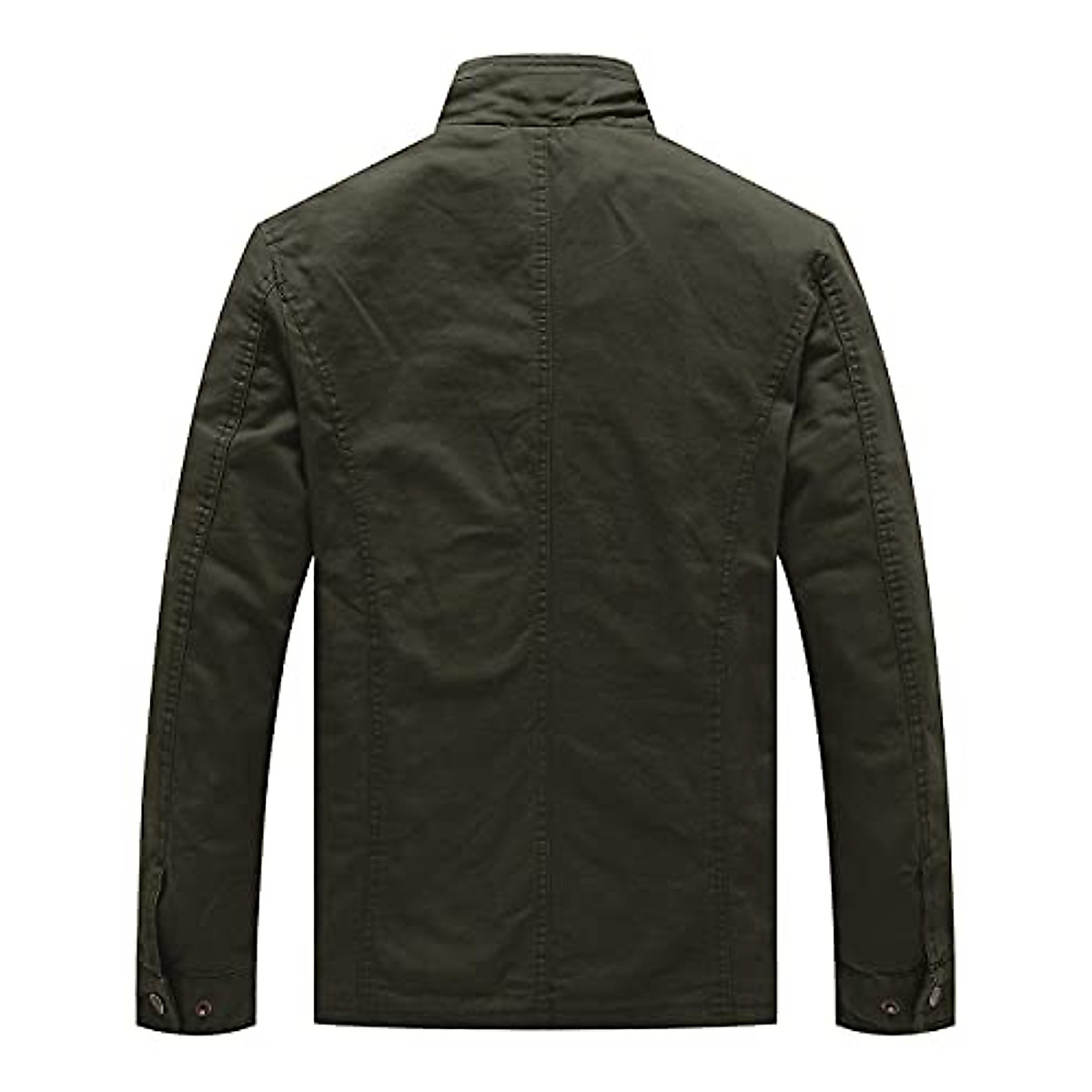 WenVen Men's Spring Cotton Field Jacket Tactical Windbreaker (Army Green, 3XL)