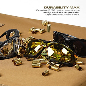 Glove Station Optic Max - Anti-fog Protective Eyewear for Men - Safety Glasses with 3 Lens Options - Clear, Amber or Gray