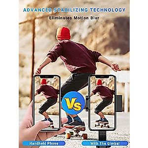 Gimbal Stabilizer For Smartphone, APEXEL 360° Rotation Auto Balance Small Portable Handhold Selfie Stick Tripod With Wireless Remote, 1-Axis Lightweight Extendable Stabilizer Gimble Iphone Phone Gopro