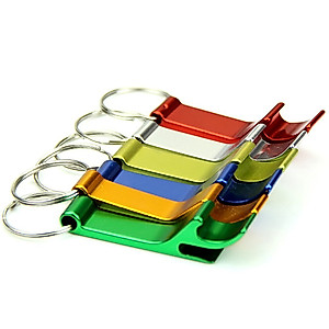 La Tartelette Pocket Key Chain Beer Bottle Opener Claw Bar Small Beverage Keychain Ring - Pack of 5