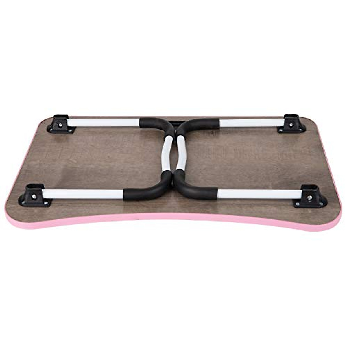 Mind Reader Woodland Collection, Portable Laptop Desk/Breakfast Table, Collapsible, Portable, Folding Legs, Pink