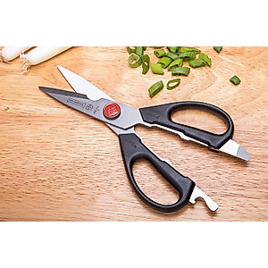Mundial BP666 Red Dot 8 1/2" Take-A-Part Kitchen/Utility Shears