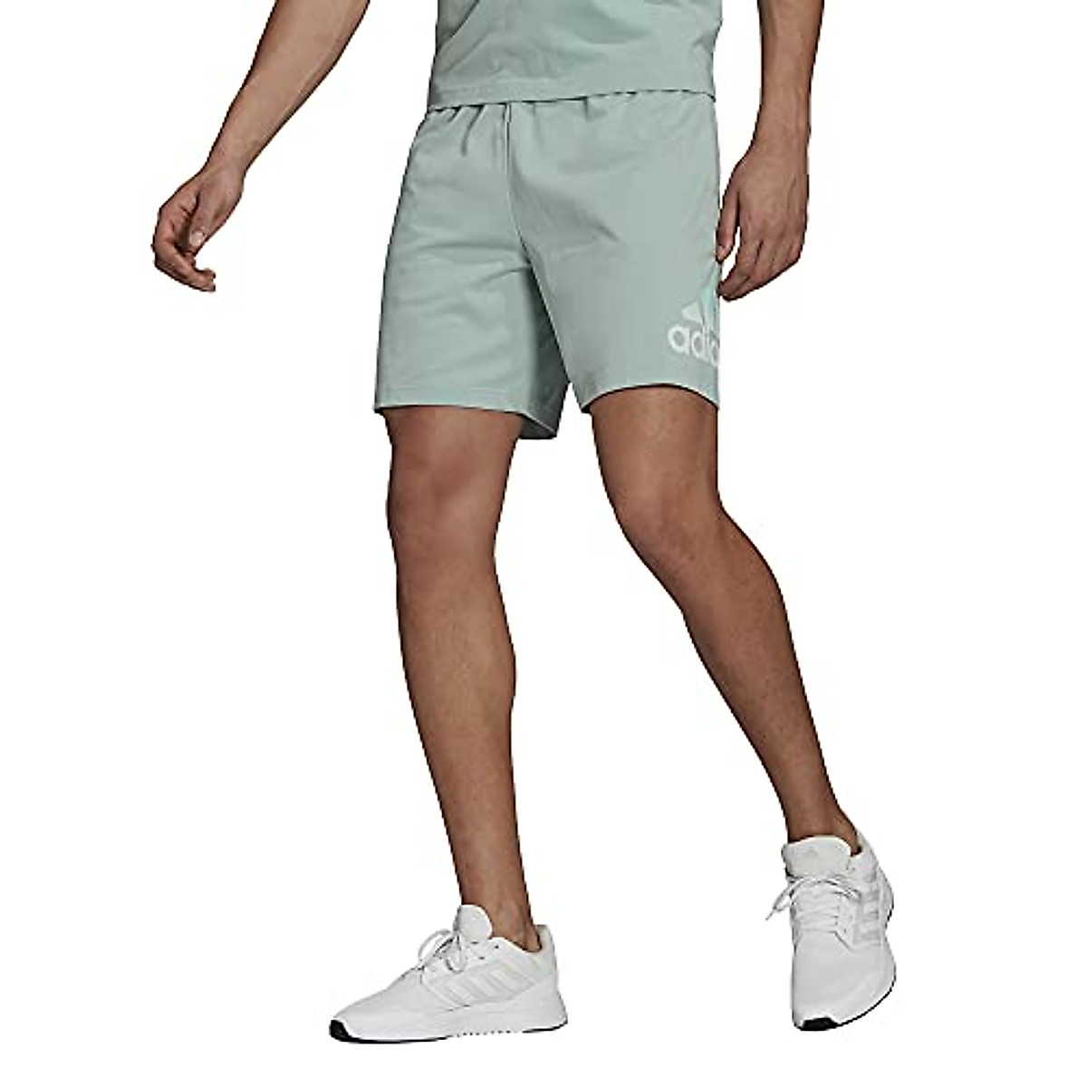 adidas Men's Tall Size Essentials Tie-Dyed Inspirational Shorts, Hazy Green, Small