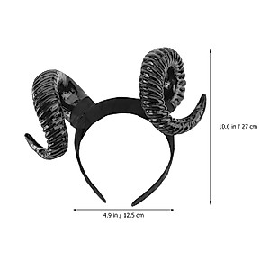 Beaupretty Gothic Sheep Horn Headband Forest Animal Cosplay Photograph Exhibition for Halloween Costume Party Photo