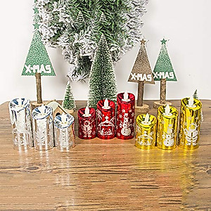 Mochalight Christmas Decor LED Wind Lam,Santa Claus Snowman Simulation Candle Light Ornaments for Indoor Outdoor, Events, Parities and Weddings Red-S M L