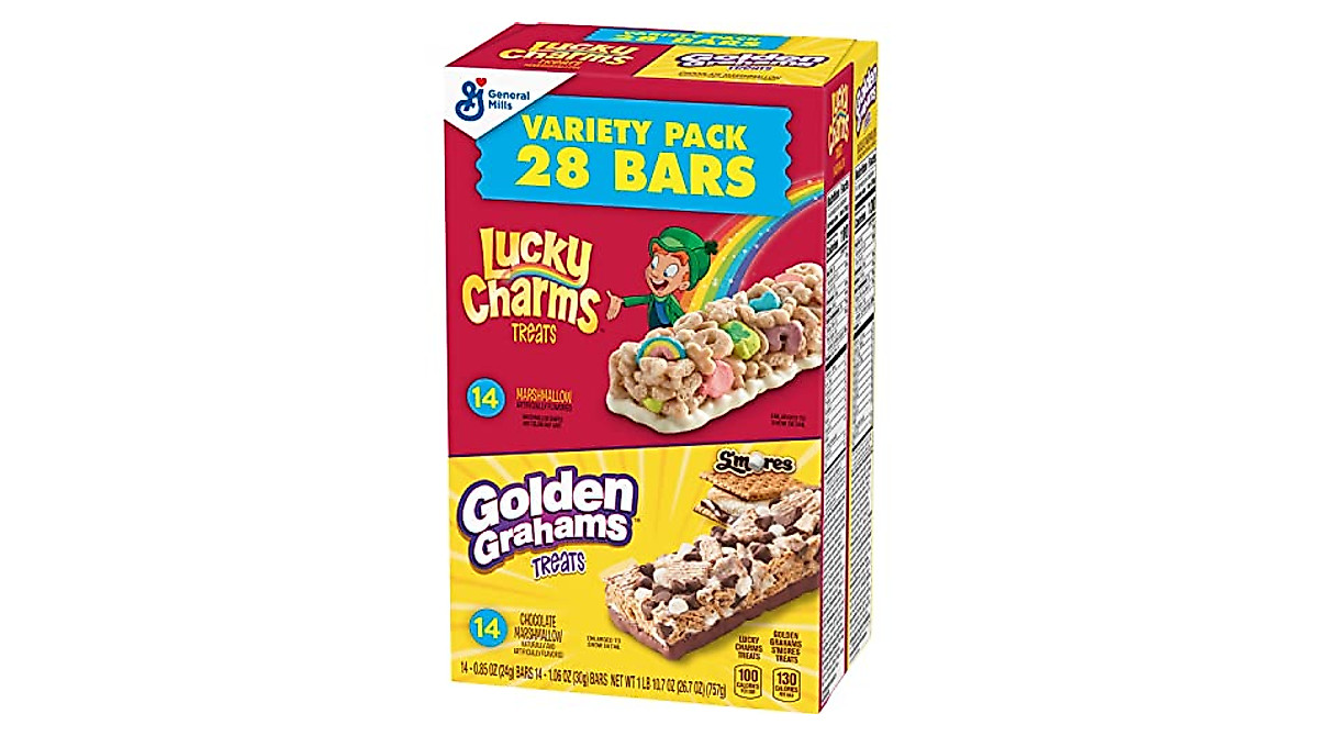 Golden Grahams Lucky Charms Breakfast Cereal Bars – 28 Pack