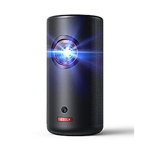 Nebula Anker Capsule 3 Laser 1080p, Smart, Wi-Fi, Mini Projector, Black, Portable Projector, Dolby Digital, Laser Projector, Autofocus, 120-Inch Picture, Built-in Battery, 2.5 Hours of Playtime