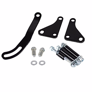 Power Steering Pump Mounting Bracket LWP SWP Compatible with SB SBC Ch-evy engines 262 265 283 302 305 307 327 350 400 Black