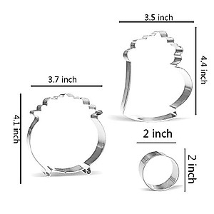 Large St. Patrick’s Day Cookie Cutter set - 8 Piece - Stainless Steel