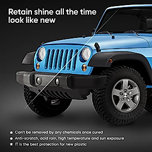 Plastic Restorer -Professional Car Trim Restore Ceramic Coating, Plastic Refreshing Coat Kit,Not a Dressing,1000 Washes,Plastic Protects & Renew，30ml