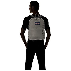 JanSport Superbreak Plus Backpack - Work, Travel, or Laptop Bookbag with Water Bottle Pocket, Graphite Grey