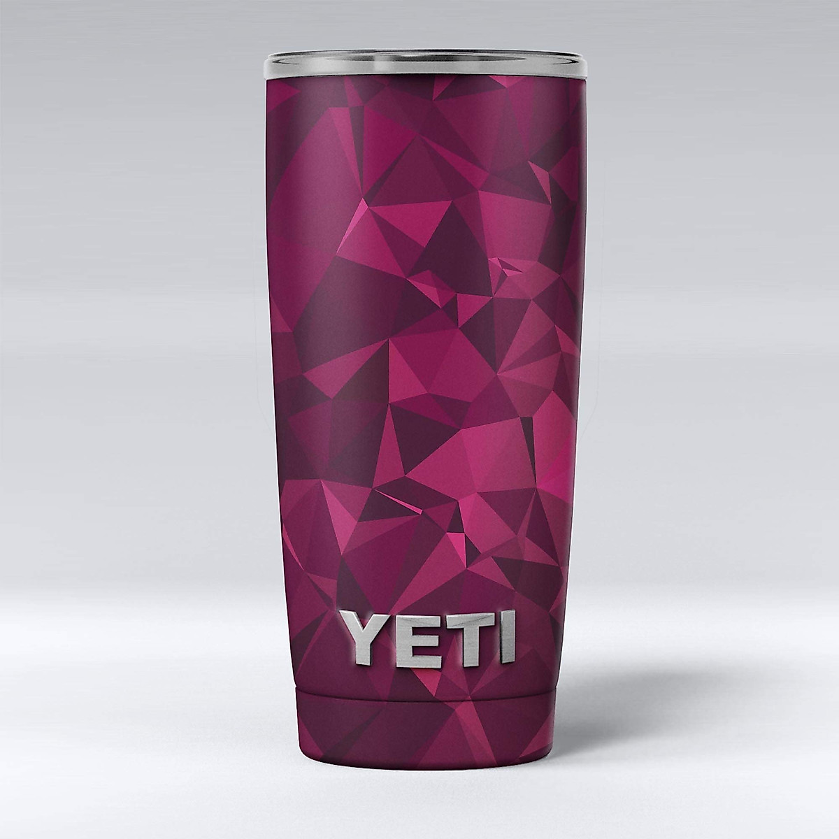 Design Skinz Pink and Red Geometric Triangles - Skin Decal Vinyl Wrap Kit compatible with the Yeti Rambler Cooler Tumbler Cups
