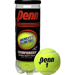 Penn Championship High Altitude Head Tennis Balls – 2 Pack 6 Balls Yellow - USTA & ITF Approved - Official Ball of The United States Tennis Association Leagues - Natural Rubber for consistent Play